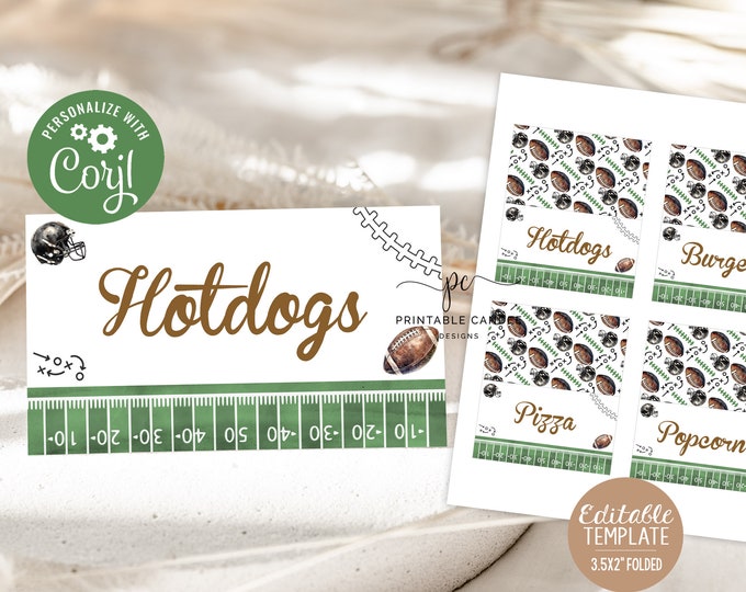 Editable Sports Food Labels, Printable All Star Food Tent Tags, Sports ...