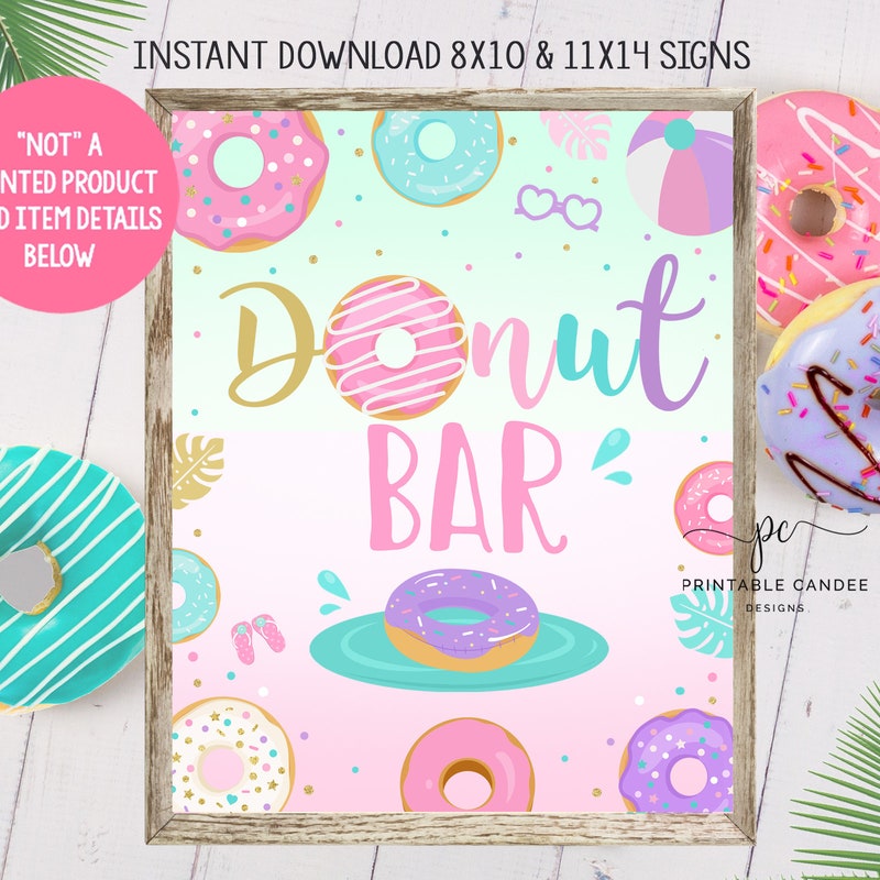 Donut Party Sign - Etsy