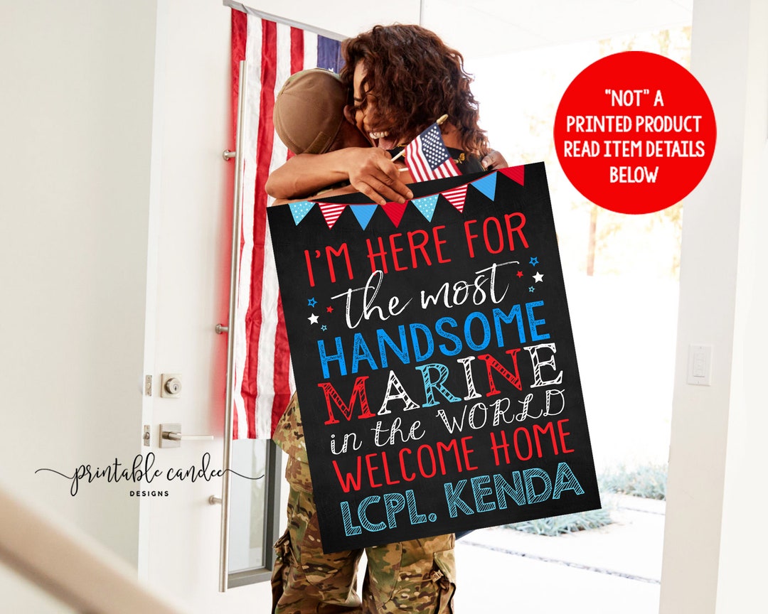 Welcome Home Wife Spouse Husband Sign Military Back From Deployment ...