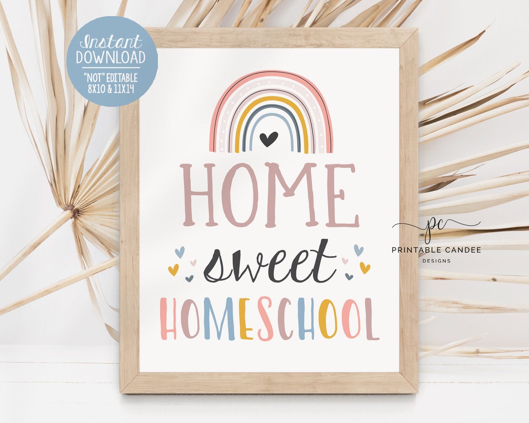 Printable Homeschool Teacher Quote Typography Sign Class Decor Neutral ...