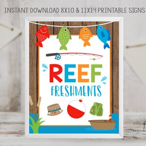 Fishing Food Sign Fish Table Sign Fishing Party Signs Fishing - Etsy