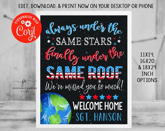 Welcome Home Wife Spouse Husband Sign Homecoming Back From | Etsy