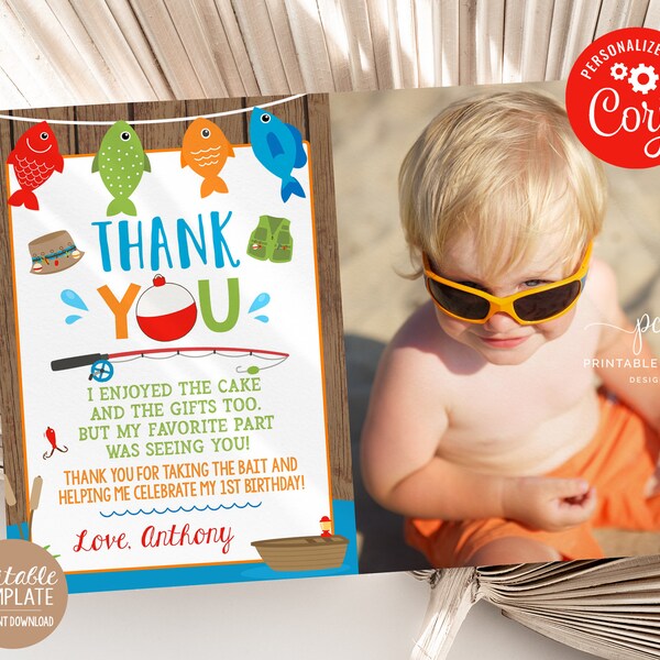Fish Thank You Card - Etsy