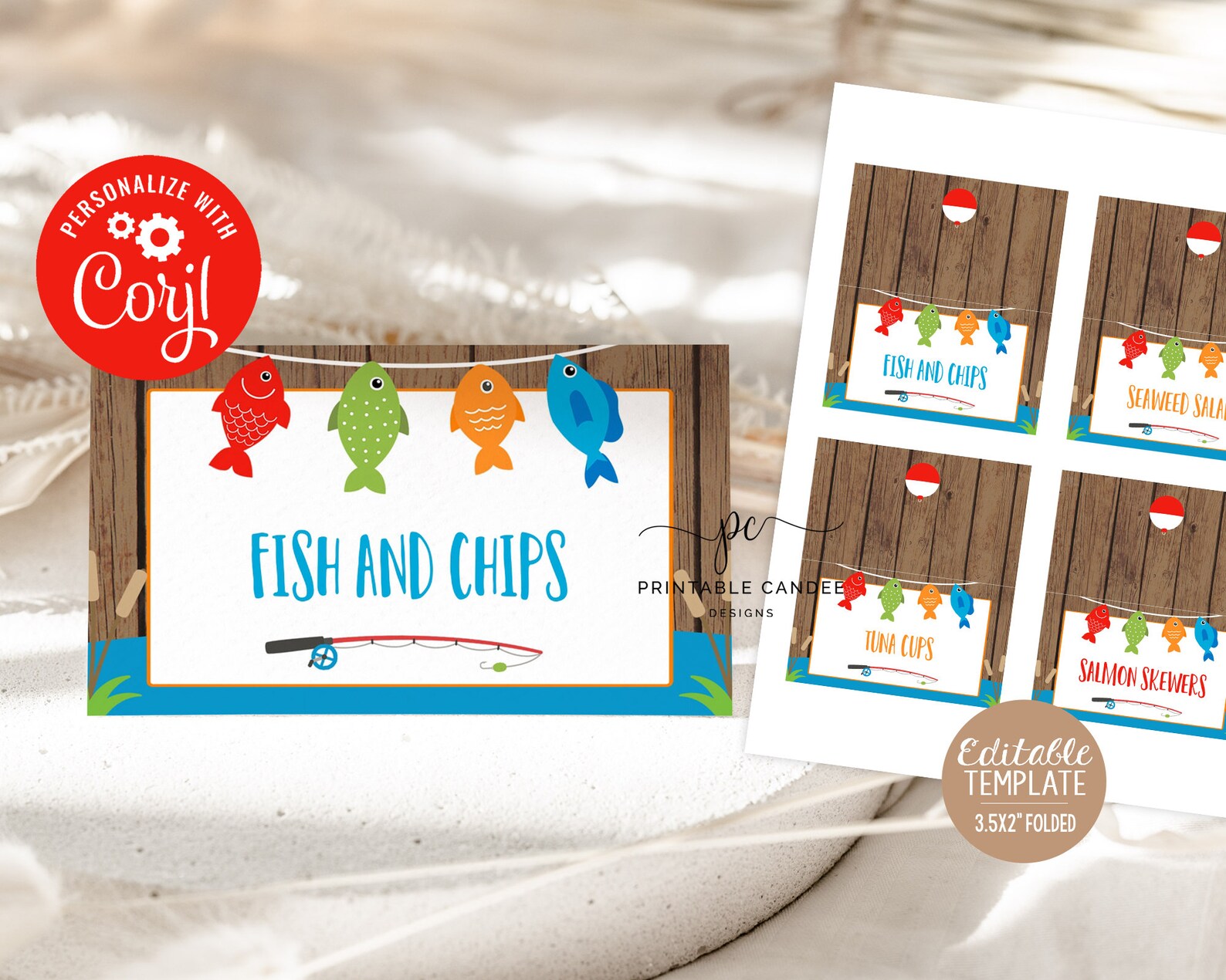 Editable Fishing Food Tents Fish Food Labels Party Decor the - Etsy