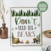 Camping Don't Feed the Bears Sign Party Decor Lumberjack One Happy ...