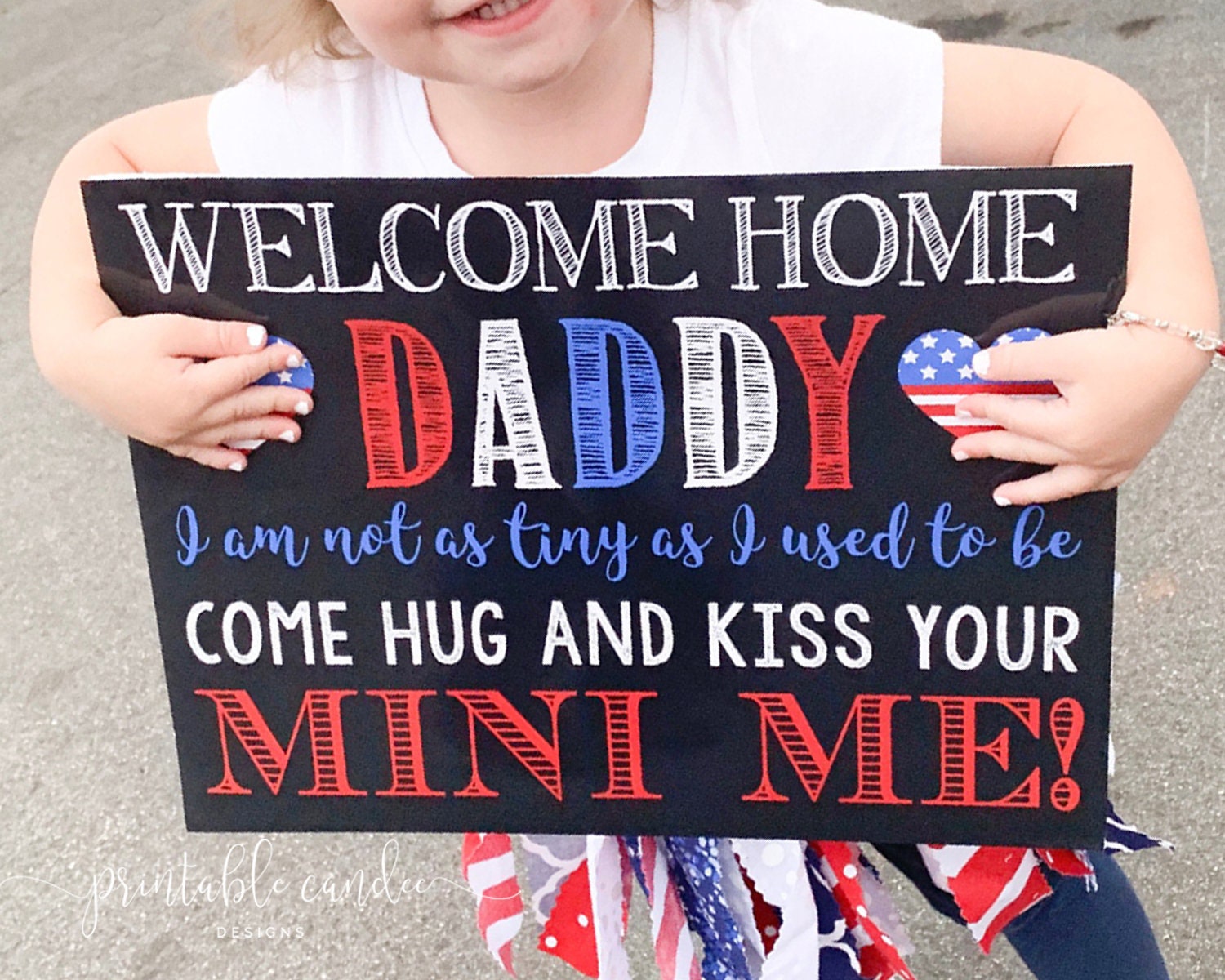 Welcome Home Daddy Sign Template Homecoming Mini Me Back From - Etsy