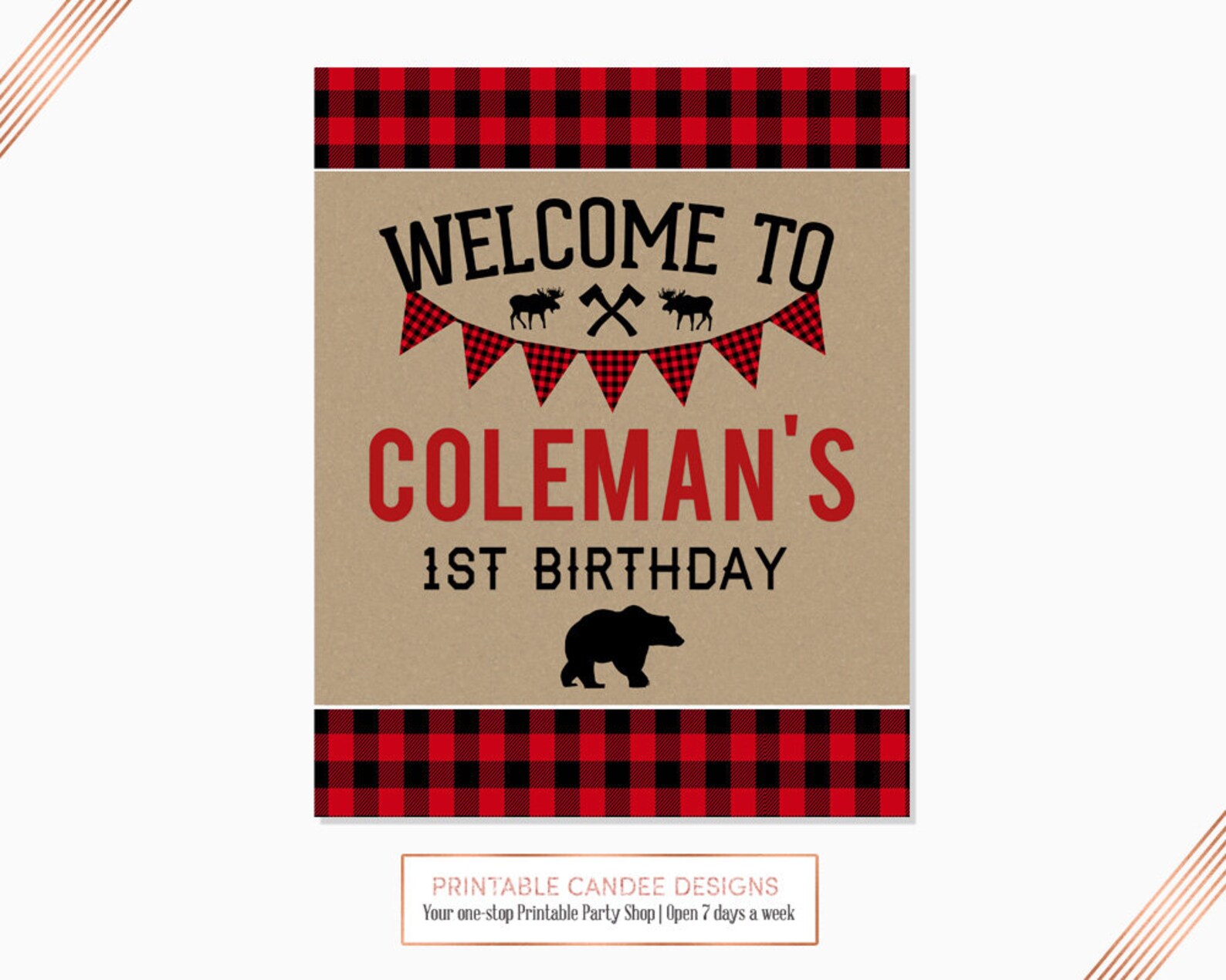Lumberjack Welcome Sign Lumberjack Party Sign Lumberjack - Etsy