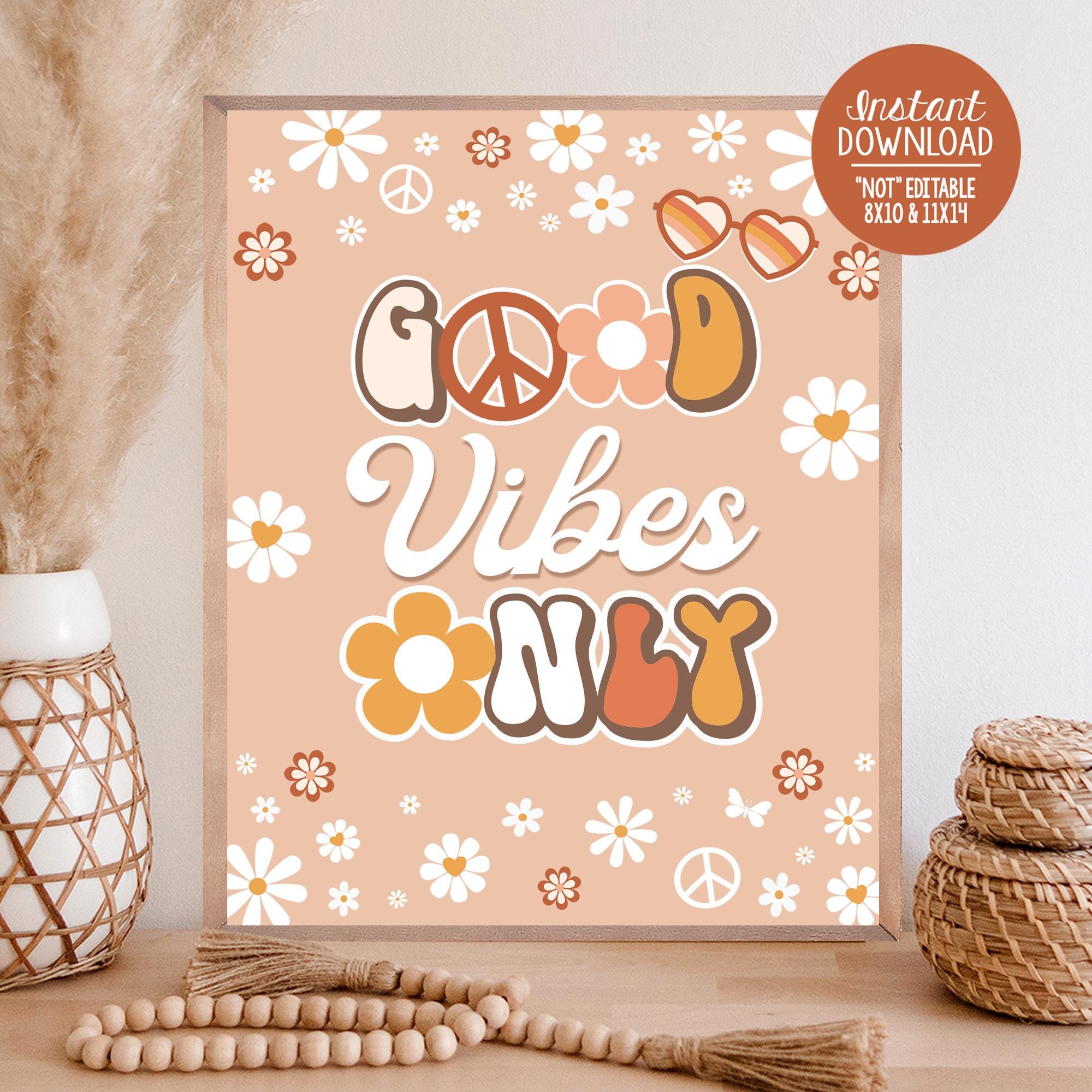 Groovy Birthday Table Sign Daisy Rainbow Groovy Birthday Decor Party ...