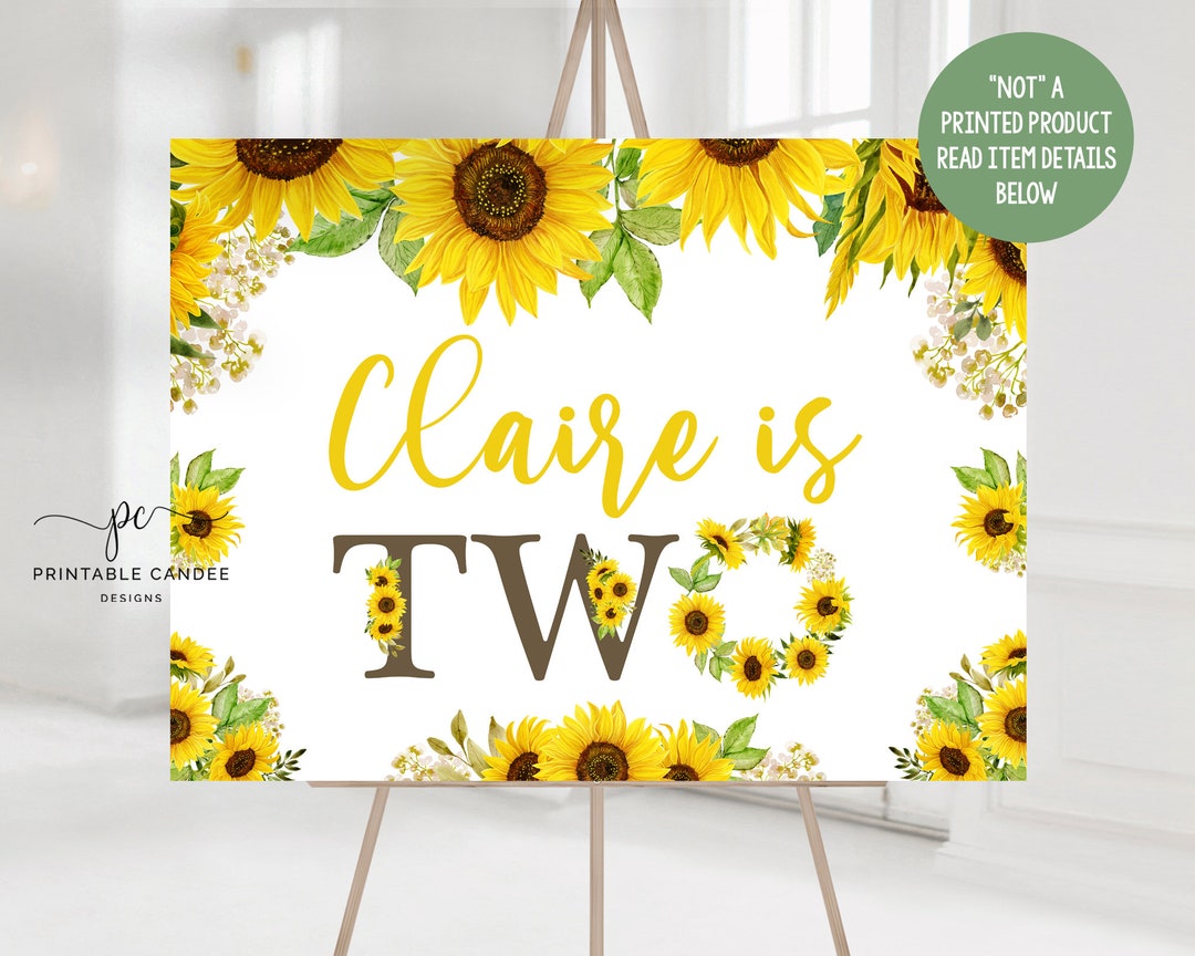 Sunflower Backdrop Buffet Table Background Sunflower 2nd Birthday Party ...