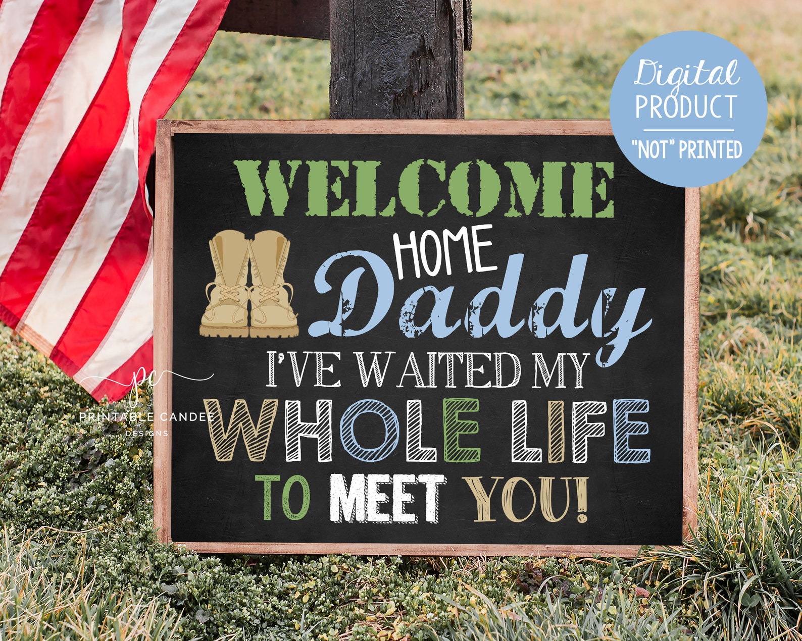 Baby Welcome Home Daddy Sign Child Waited Whole Life - Etsy