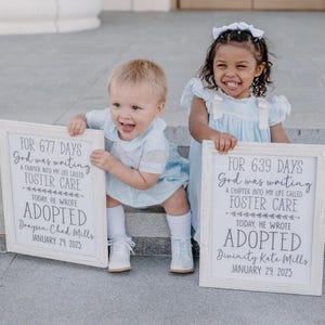Adoption Announcement Sign Digital Minimalist Printable Foster Care ...