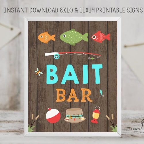 Fishing Favor Sign Fish Table Sign Fishing Party Signs Fishing - Etsy