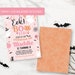 Editable Halloween Pink Ghost Birthday Invite Girl Cute Boo Theme ...