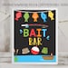 Fishing Food Sign Fish Table Sign Bait Bar Chalk Fishing Party - Etsy