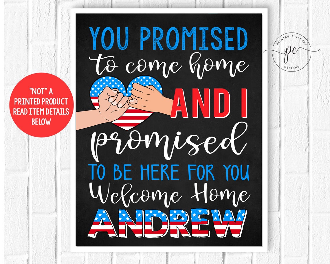 Welcome Home Wife Spouse Husband Sign Red White Sailor Navy | Etsy