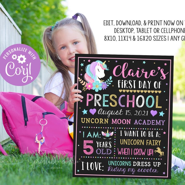 Preschool Sign - Etsy