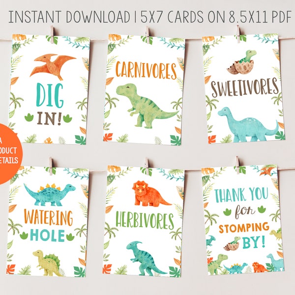 Dinosaur Food Labels - Etsy