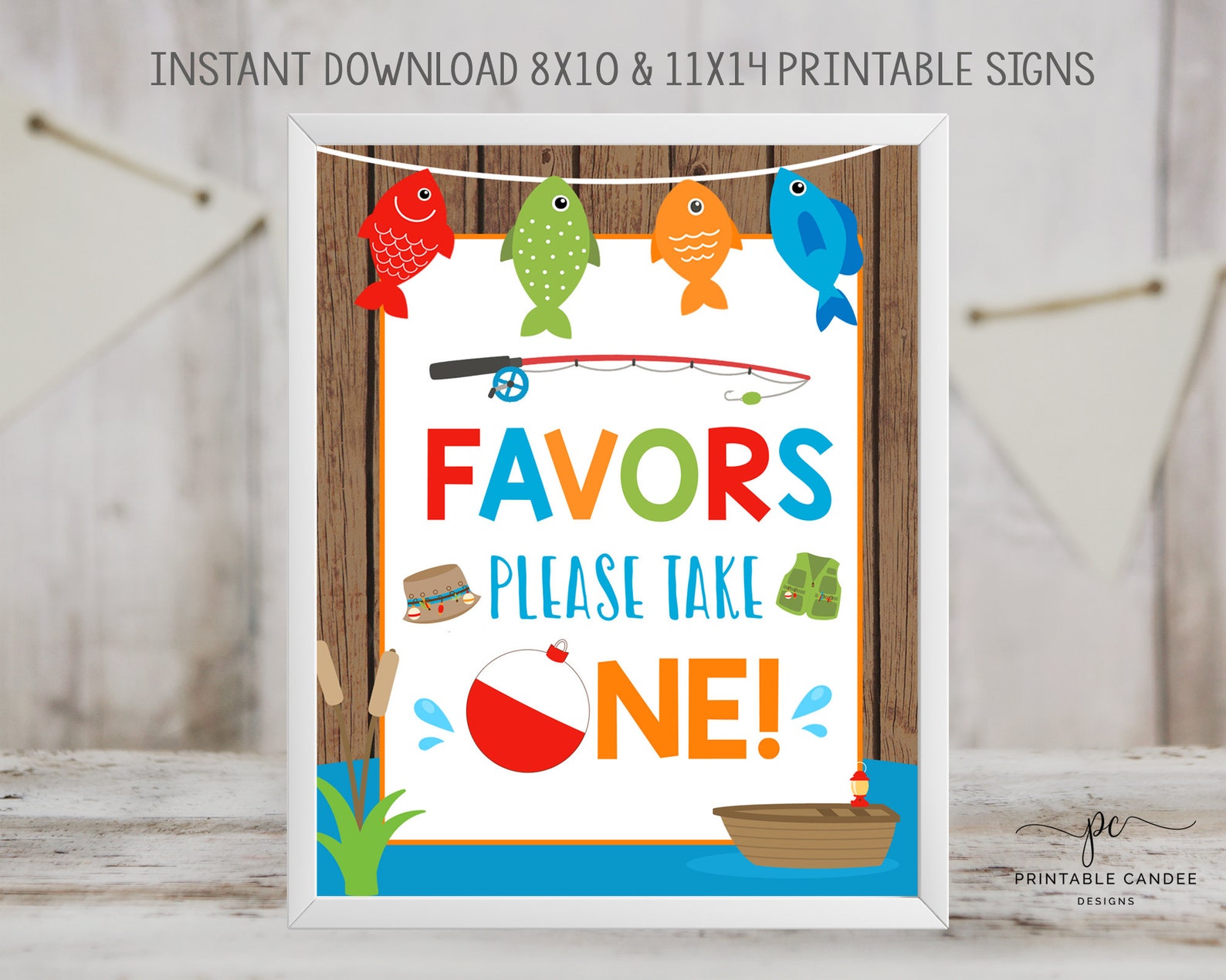Fishing Favor Sign Fish Table Sign Fishing Party Signs Fishing - Etsy