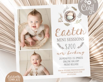 Easter Mini Sessions Template, Easter Mini Session, Spring, Photography ...