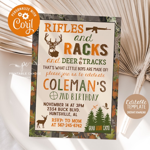 Camo Invitation - Etsy