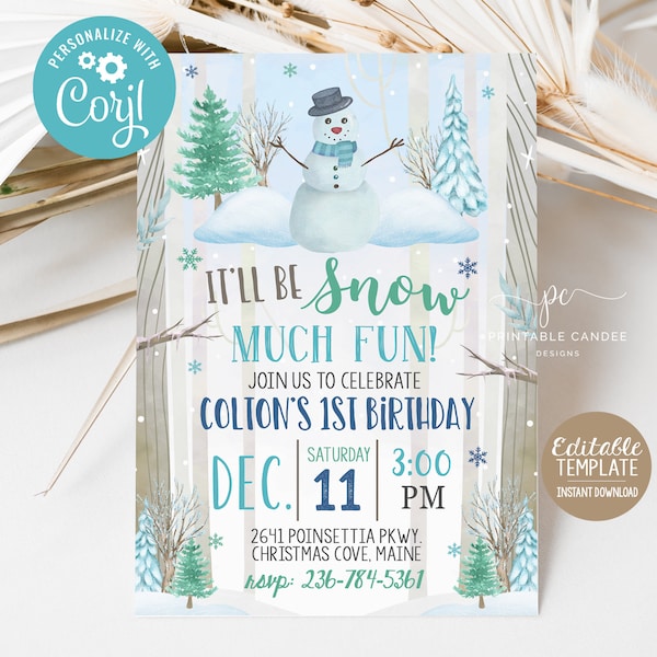 Snowman Birthday - Etsy