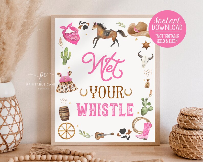 Cowgirl Drink Sign 1st Rodeo Birthday Party Theme Wild West - Etsy