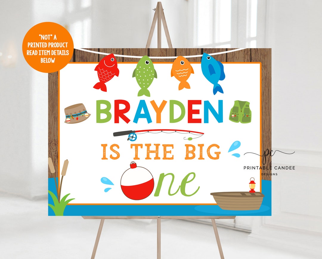 Fishing Party Backdrop 1st Birthday Decor the Big One - Etsy