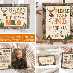 Hunting Party Gift Table Sign Deer Camo Birthday Decor Table Sign ...