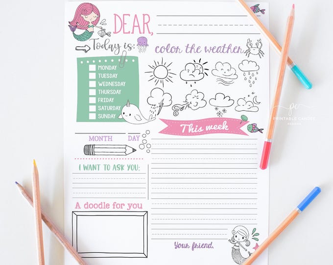 Pen Pal Letters for Little Kids to Exchange With Friends, Classmates ...