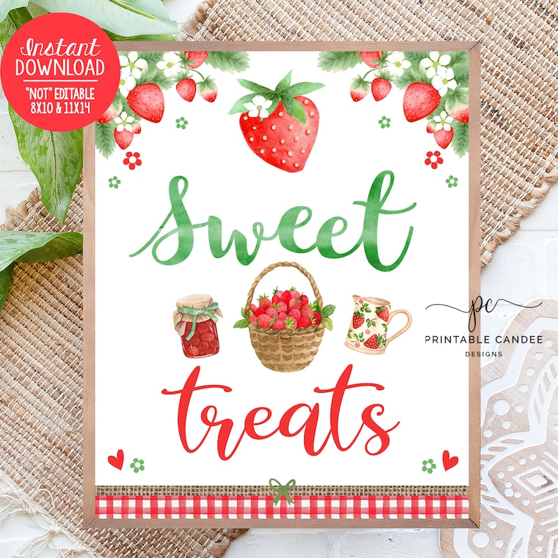 Strawberry Sign - Etsy