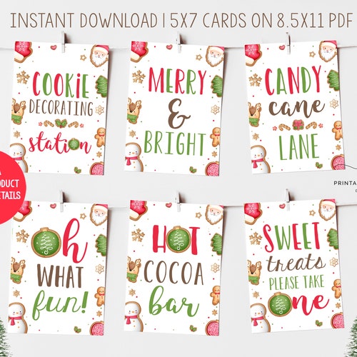 Editable Christmas Birthday Invitation Holiday Cookie Party - Etsy