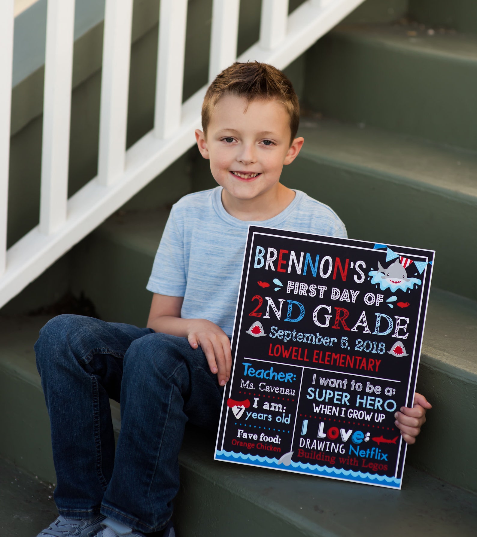 Shark First Day of Preschool Sign 1st Day of Kindergarten Back | Etsy
