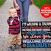 Welcome Home Walking to Daddy Sign Red White Blue Homecoming Back From ...