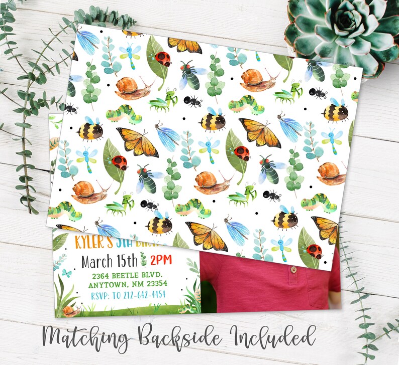 Bug 1st Invitation Bug Birthday Party Bugs Birthday Invite | Etsy