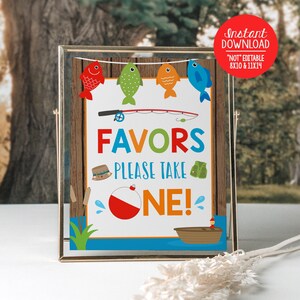 Fishing Favor Sign Fish Table Sign Fishing Party Signs Fishing Decor ...