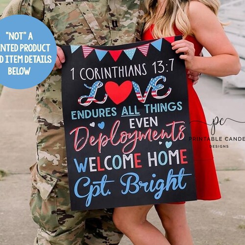 Welcome Home Wife Spouse Husband Sign Template Same Stars - Etsy