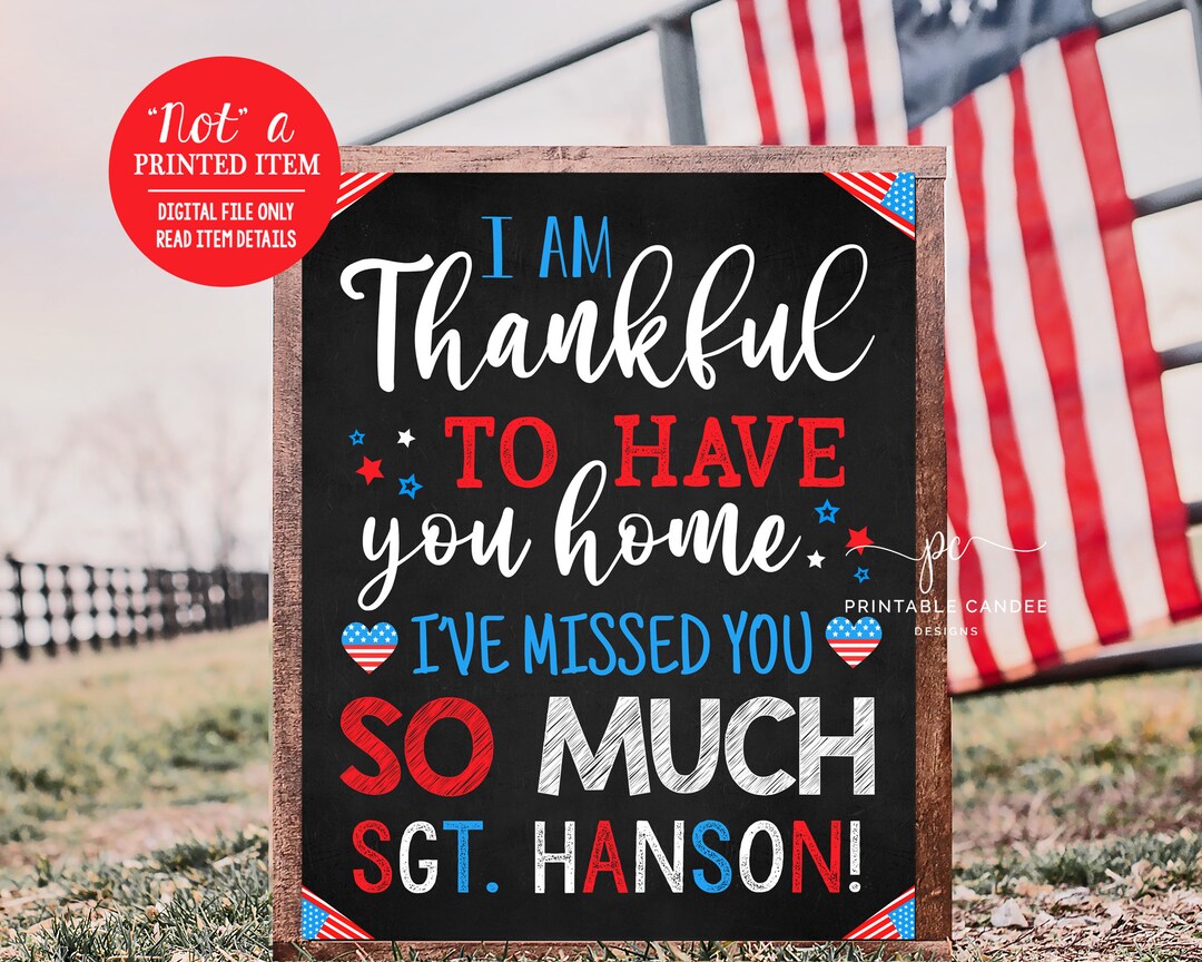 Welcome Home Wife Spouse Husband Sign Homecoming Back From Deployment ...