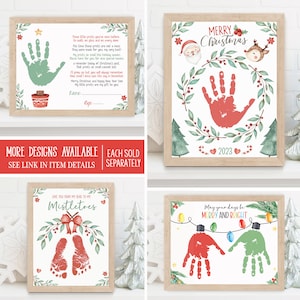 Mistletoe Christmas Footprint Art Craft Holiday School Activity Kids ...