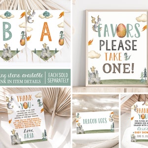 Editable Dragon Baby Shower Food Tents Dragons Boy Theme Food Labels ...