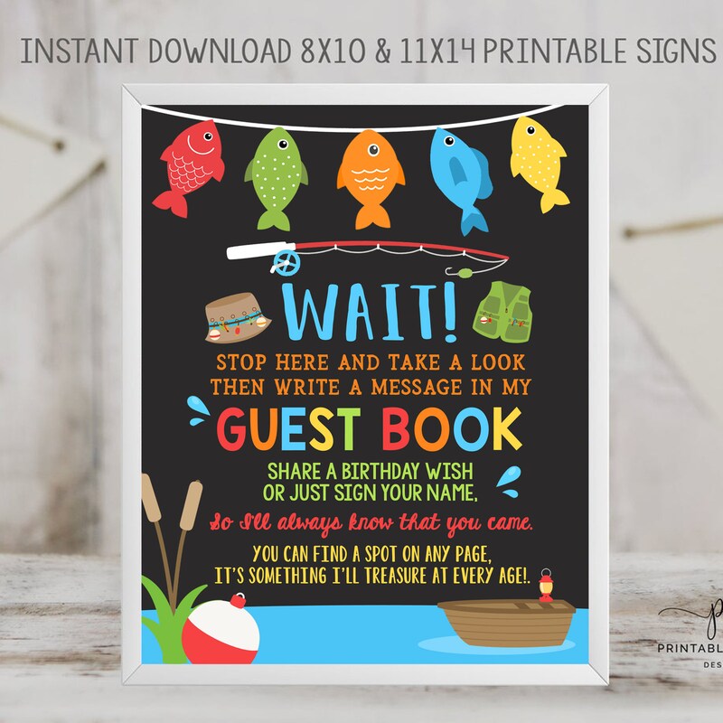 Fish Guest Book - Etsy