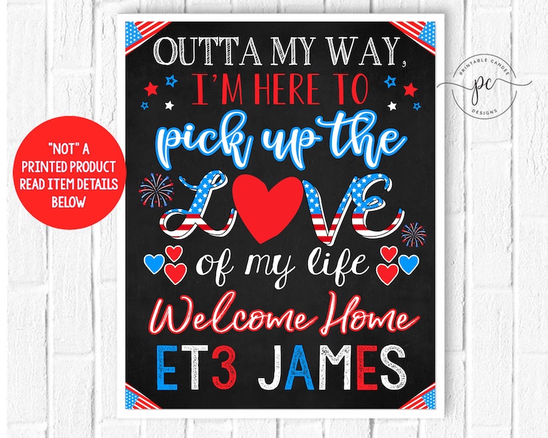 Welcome Home Wife Spouse Husband Sign Love of My Life | Etsy