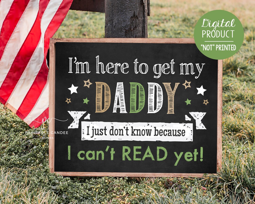 Welcome Home Daddy Sign Camo Stars Homecoming Back From Deployment Sign ...