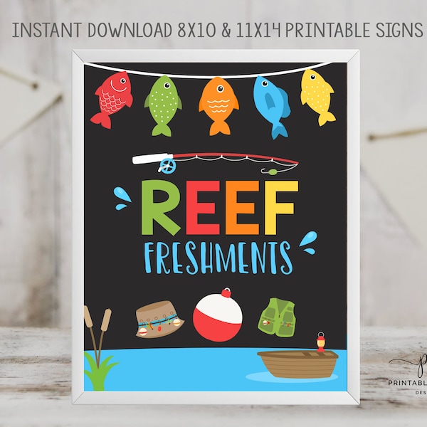 Fishing Theme Food Signs - Etsy