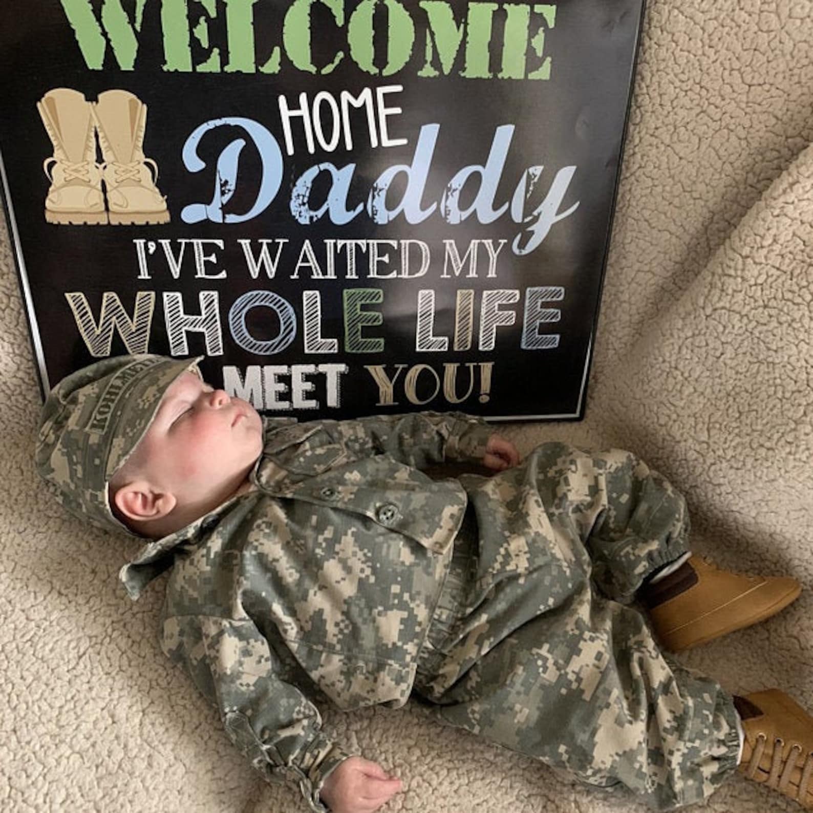 Baby Welcome Home Daddy Sign Child Waited Whole Life - Etsy