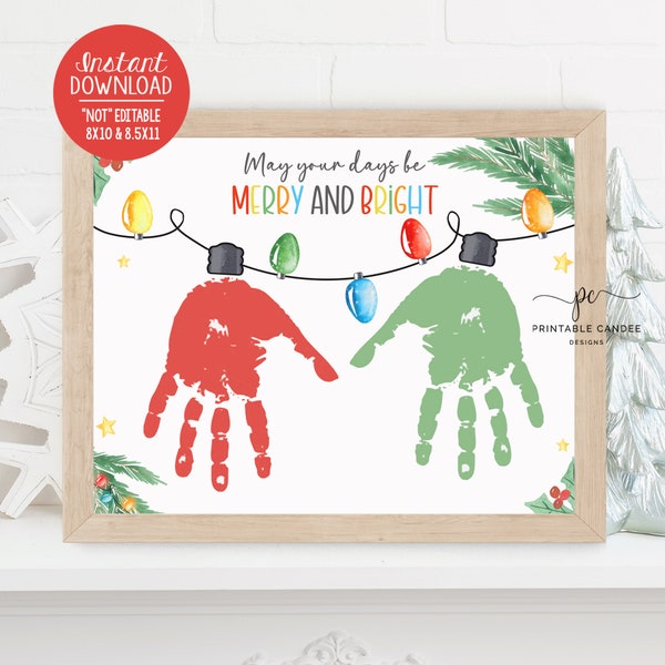 Merry Christmas Printable - Etsy