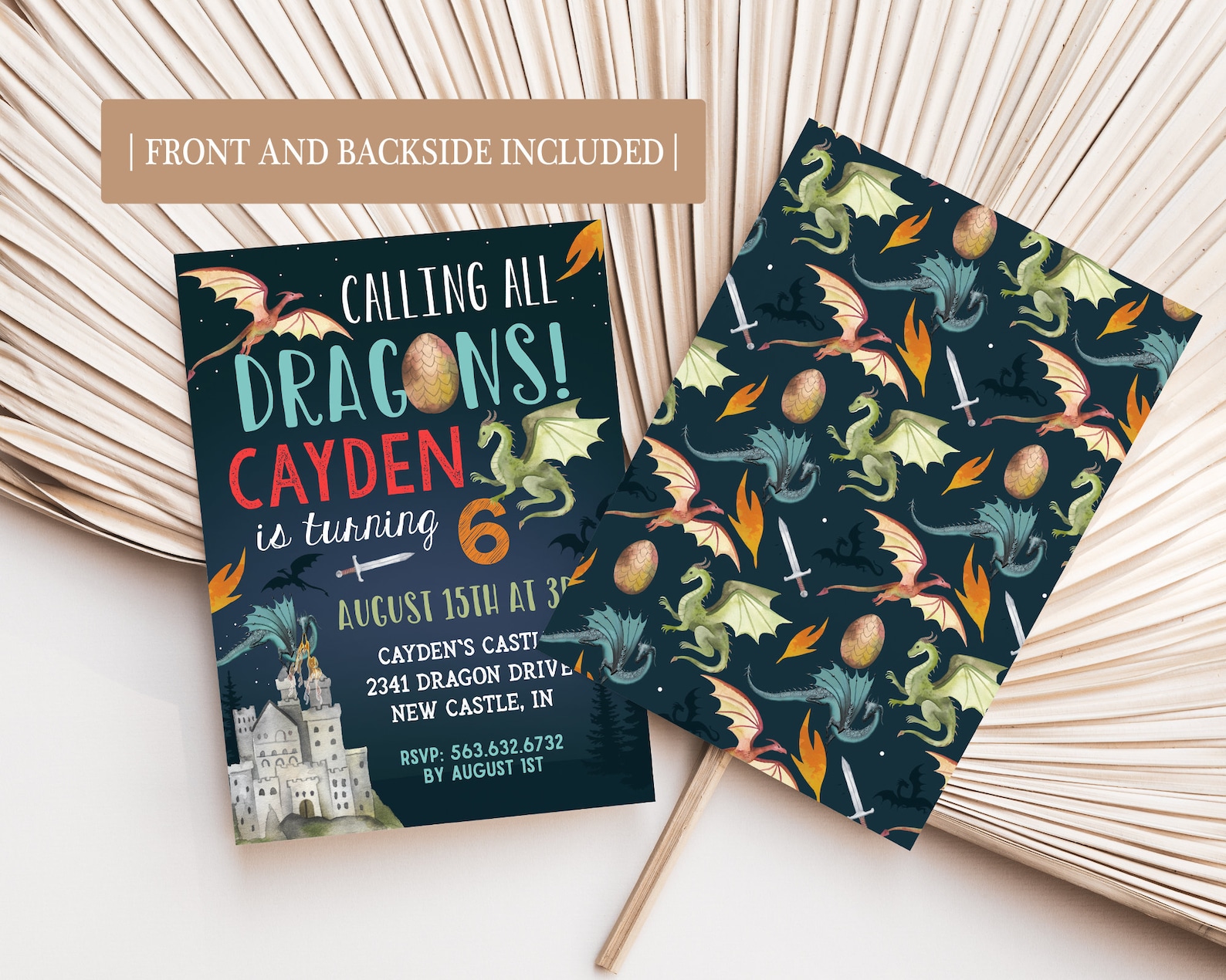 Dragon Birthday Invitation Editable Dragon Party Printable - Etsy