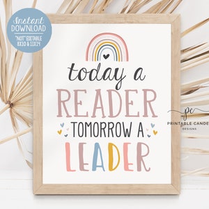 Printable Teacher Quote Typography Sign Class Decor Neutral Rainbow ...