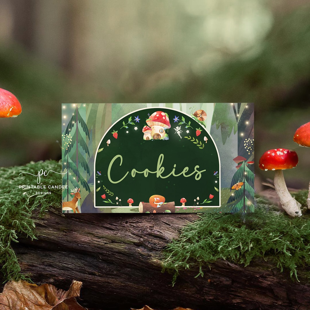 Editable Enchanted Forest Party Food Labels Woodland Fairy Birthday ...