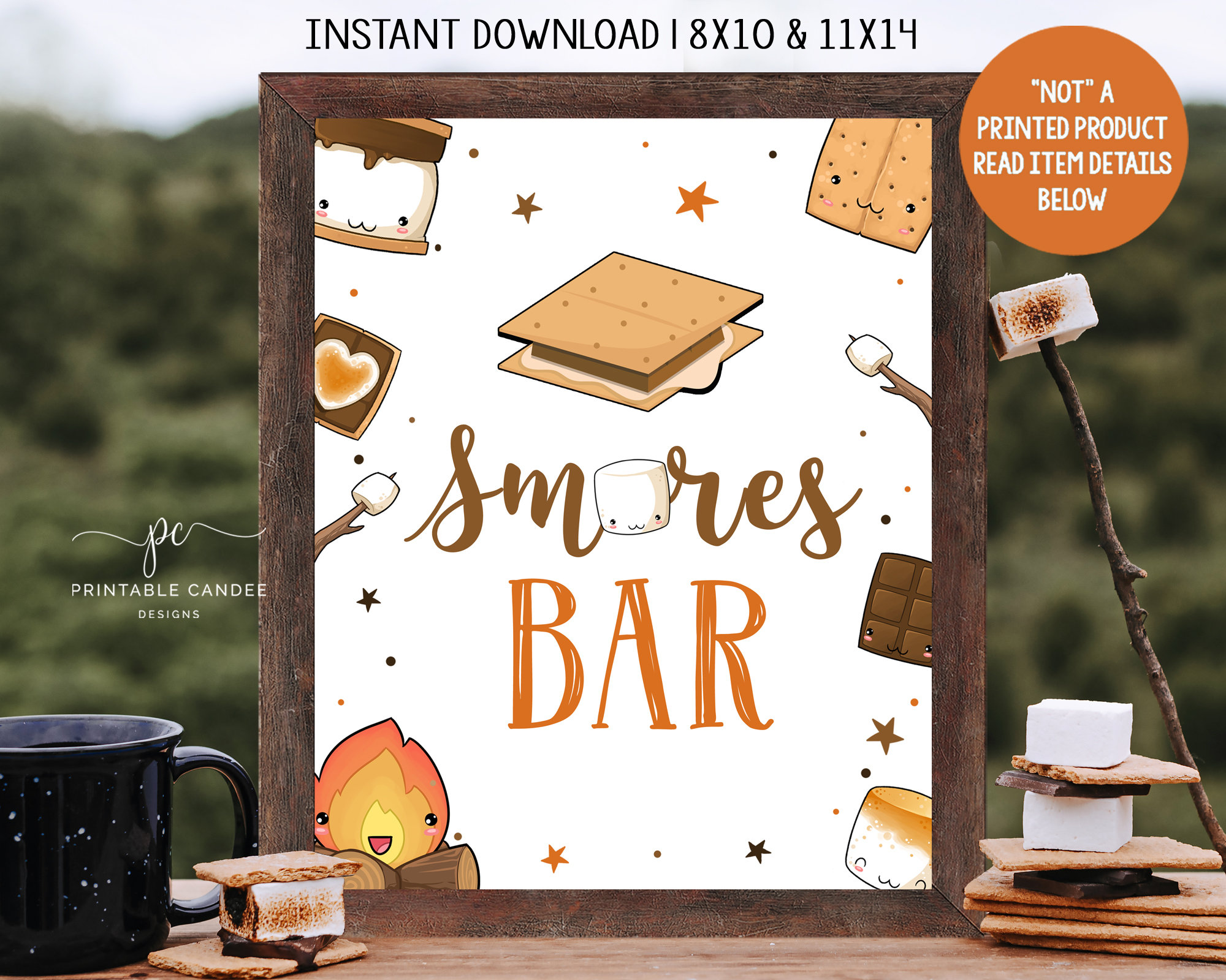 S'more Party Sign Smore Bar S'mores Station Outdoor Party Birthday ...