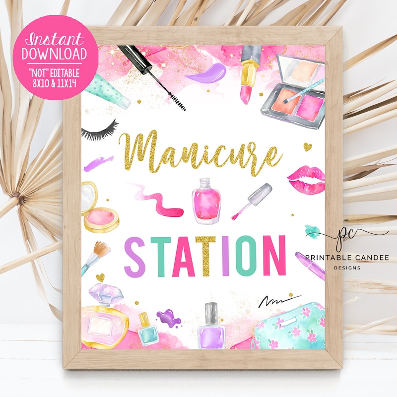 Nail Birthday Party Signs - Etsy